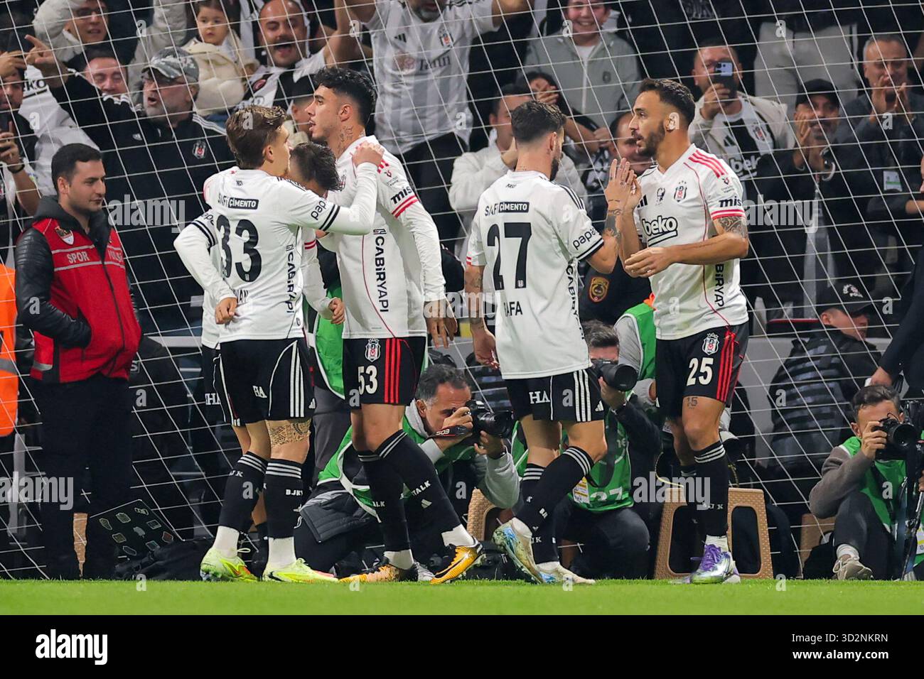 ISTANBUL, TURKEY - NOVEMBER 2: El Bilal Toure of Besiktas JK celebrates ...