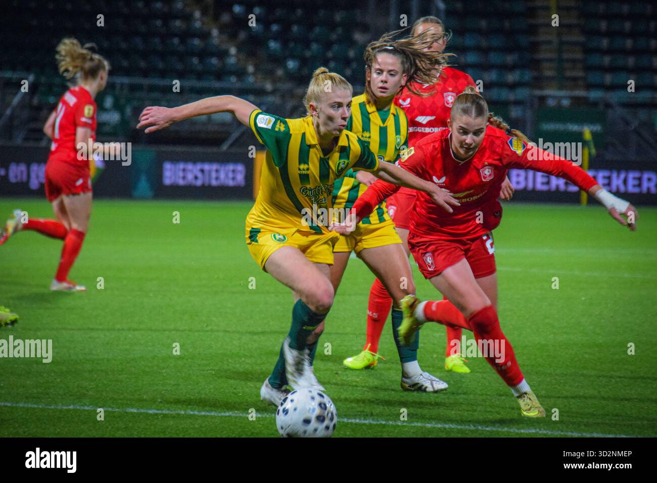 Imre van der Vegt (2 FC Twente) defending during the game between ADO and FC Twente women at ...