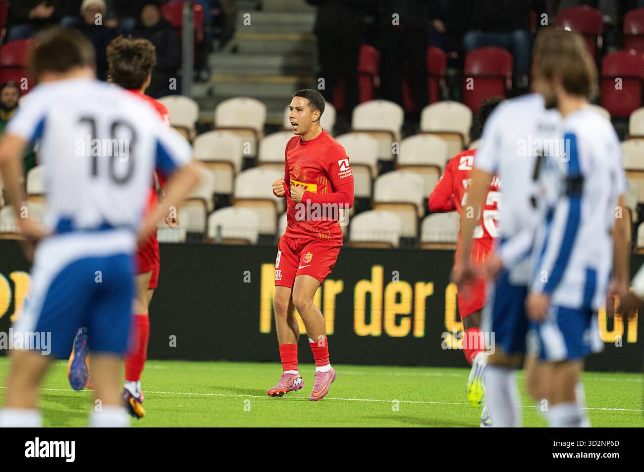 FC Nordsjaelland's Nicklas Roejkjaer scores 1-0 during the Super League ...