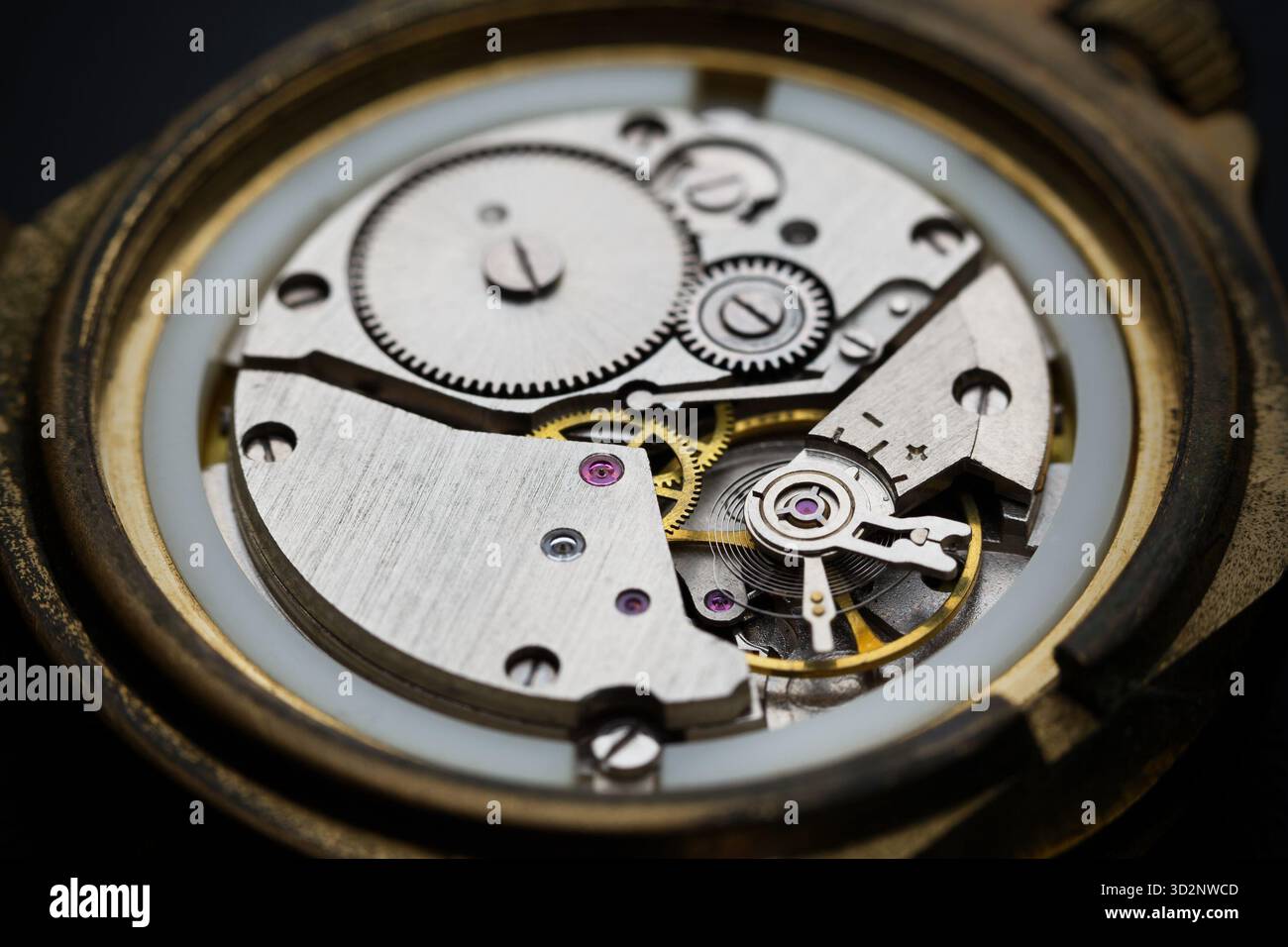 Watch mechanism gears mainspring hi-res stock photography and images ...