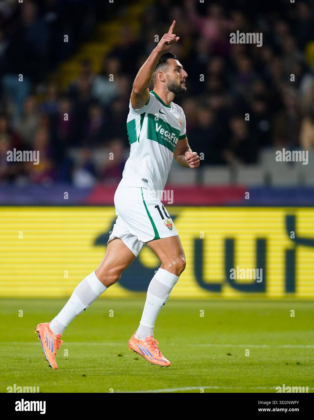 Rafa Mir of Elche CF celebrates the 2-1 during the La Liga EA Sports ...