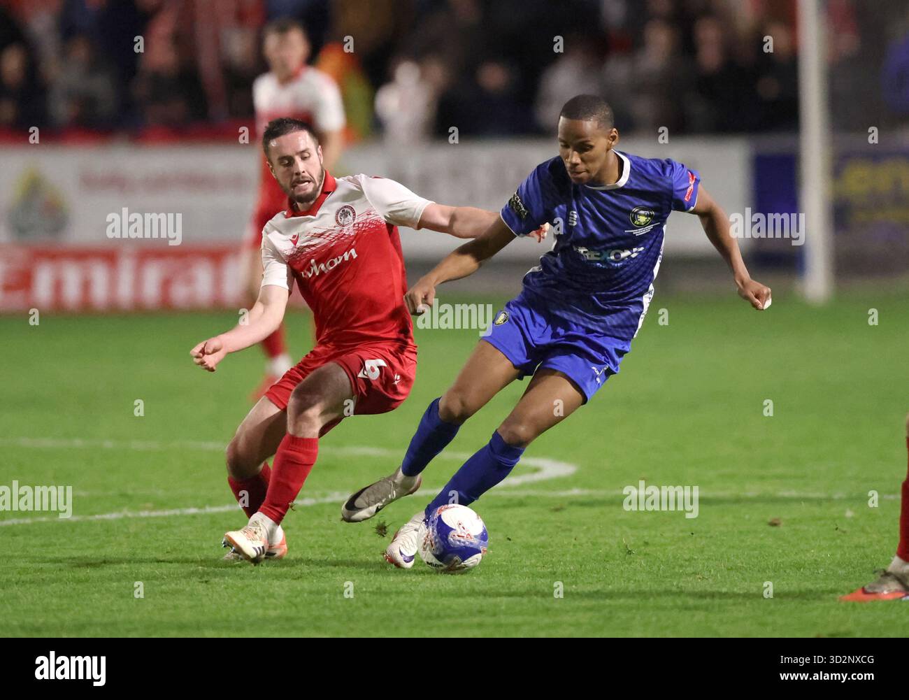Gainsborough Trinity's Sisa Tuntulwana (right) and Accrington Stanley's ...