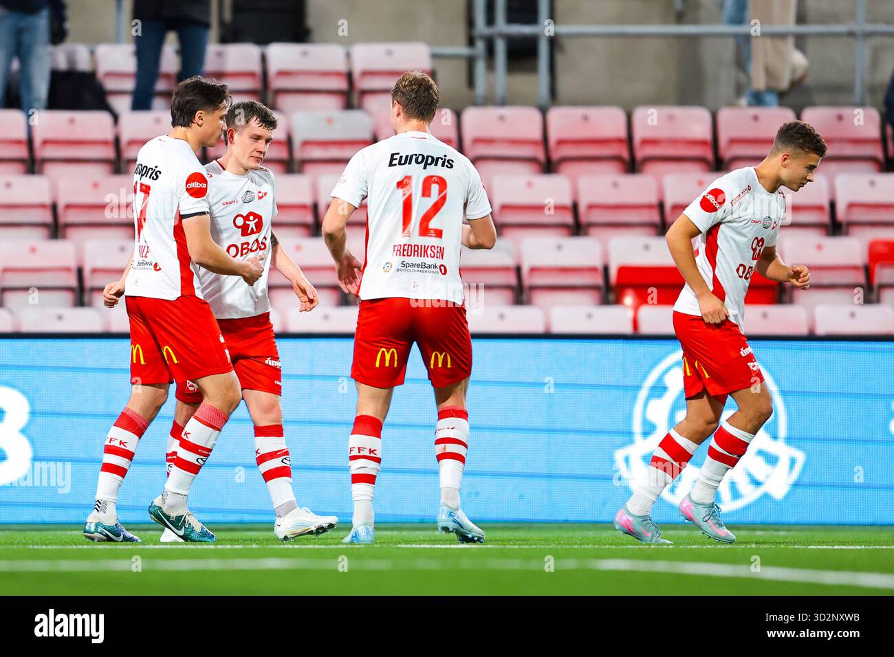Fredrikstad 20251102. Fredrikstad's Jóannes Bjartalíd scores from a ...