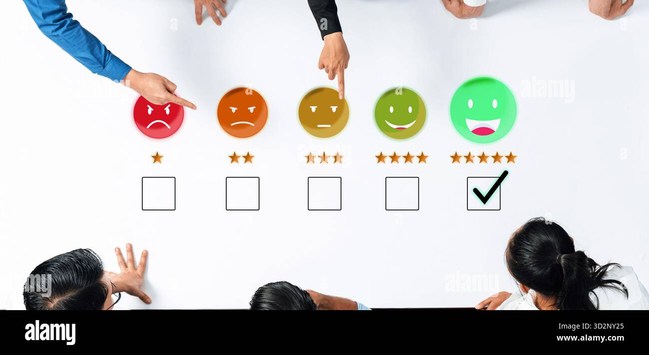 Visual representation of customer satisfaction assessment using smiley ...