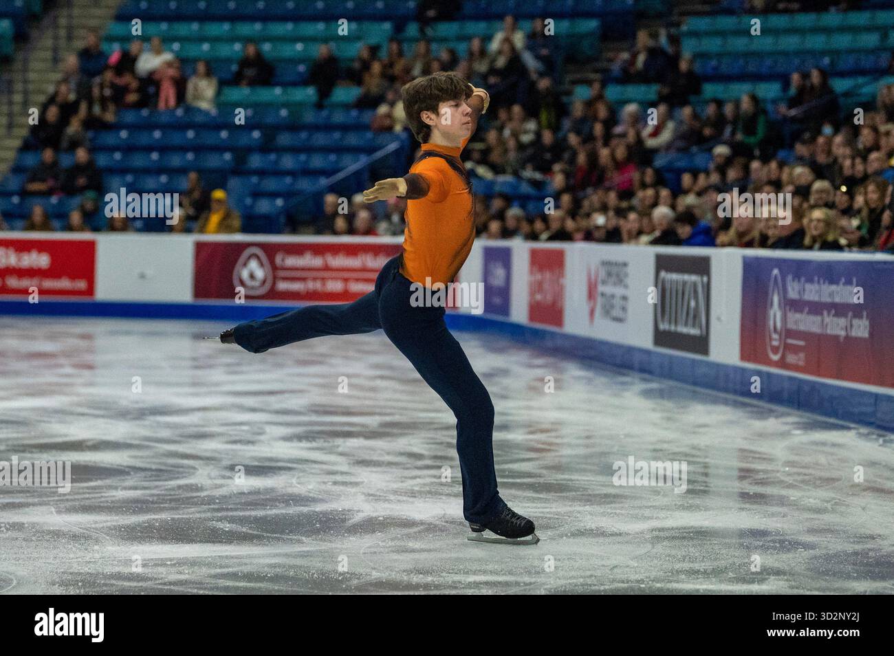 Aleksa Rakic of Canada skates in the Men's free program competition of ...