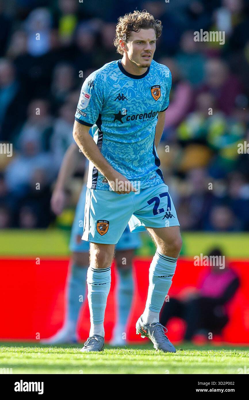 Regan Slater of Hull City during the Sky Bet Championship match between ...