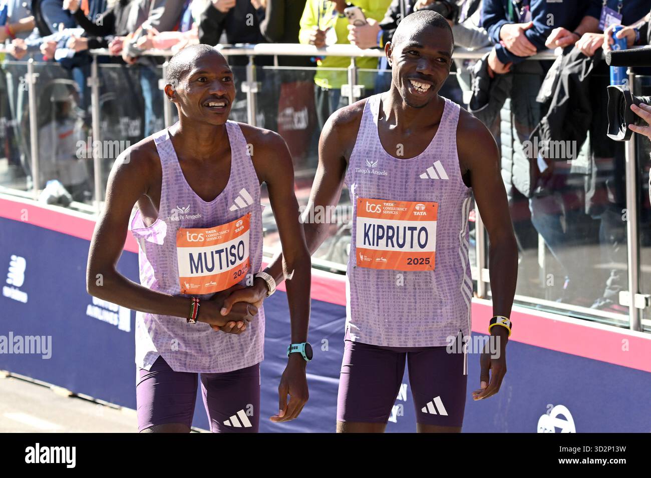 (L-R) Alexander Mutiso and Benson Kipruto of Kenya celebrate their 1st ...