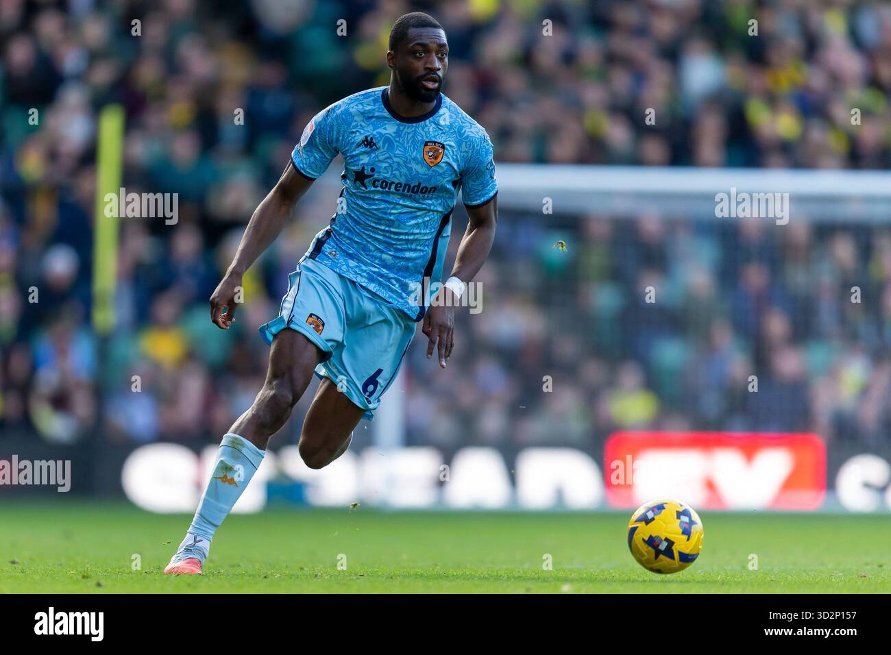 Semi Ajayi of Hull City on the ball during the Sky Bet Championship ...