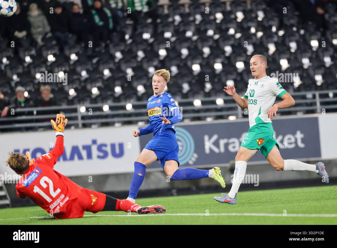 Hamar 20251102. The elite football match between HamKam and Sandefjord ...