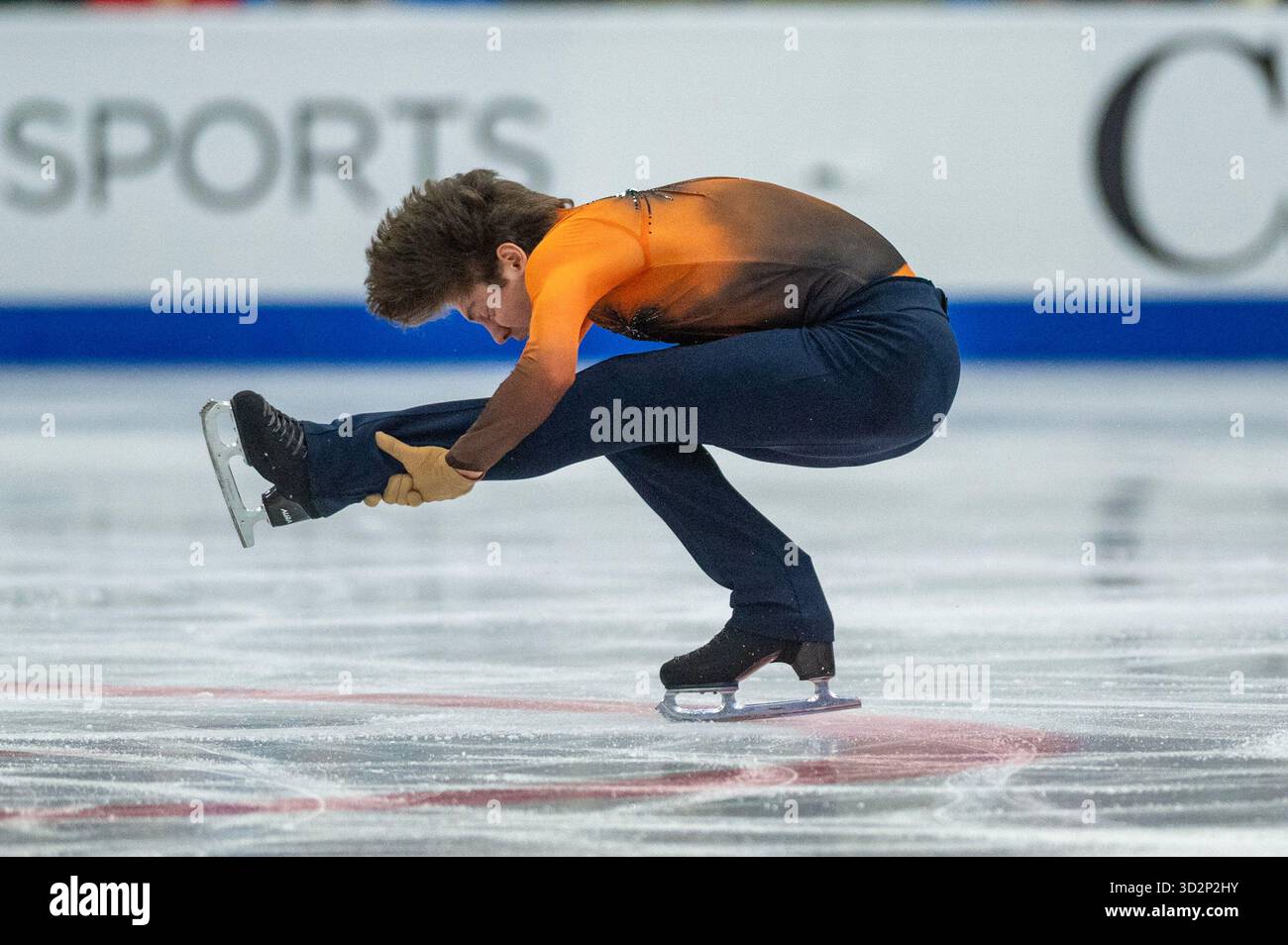 Aleksa Rakic of Canada skates in the Men‚Äôs free program competition ...