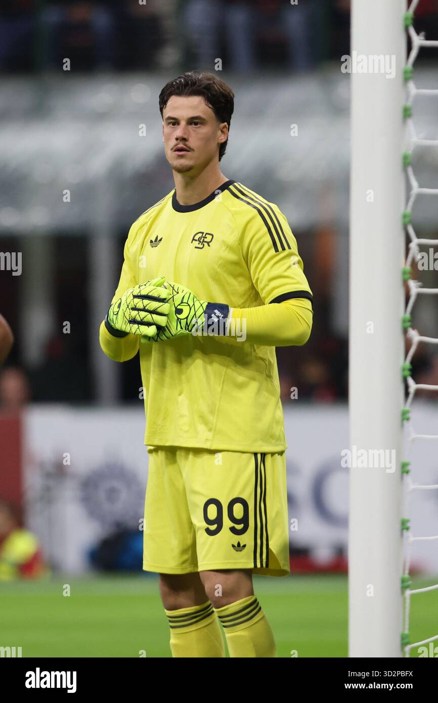 MilanoÕs RomaÕs goalkeeper Mile Svilar during the Serie A soccer match ...