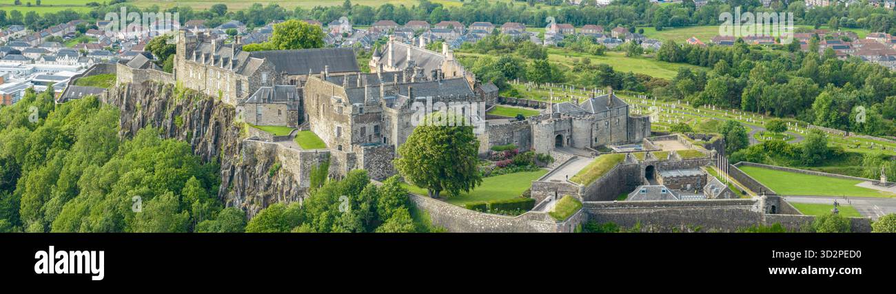 Aerial view of Stirling Castle, located in Stirling, is one of the ...