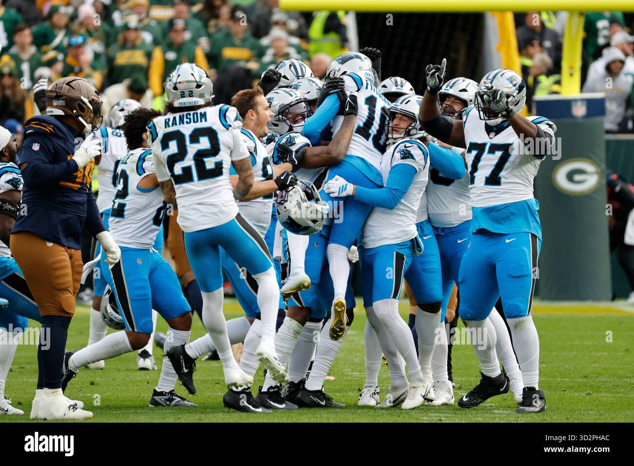 Carolina Panthers punter Sam Martin, third from right, and placekicker ...