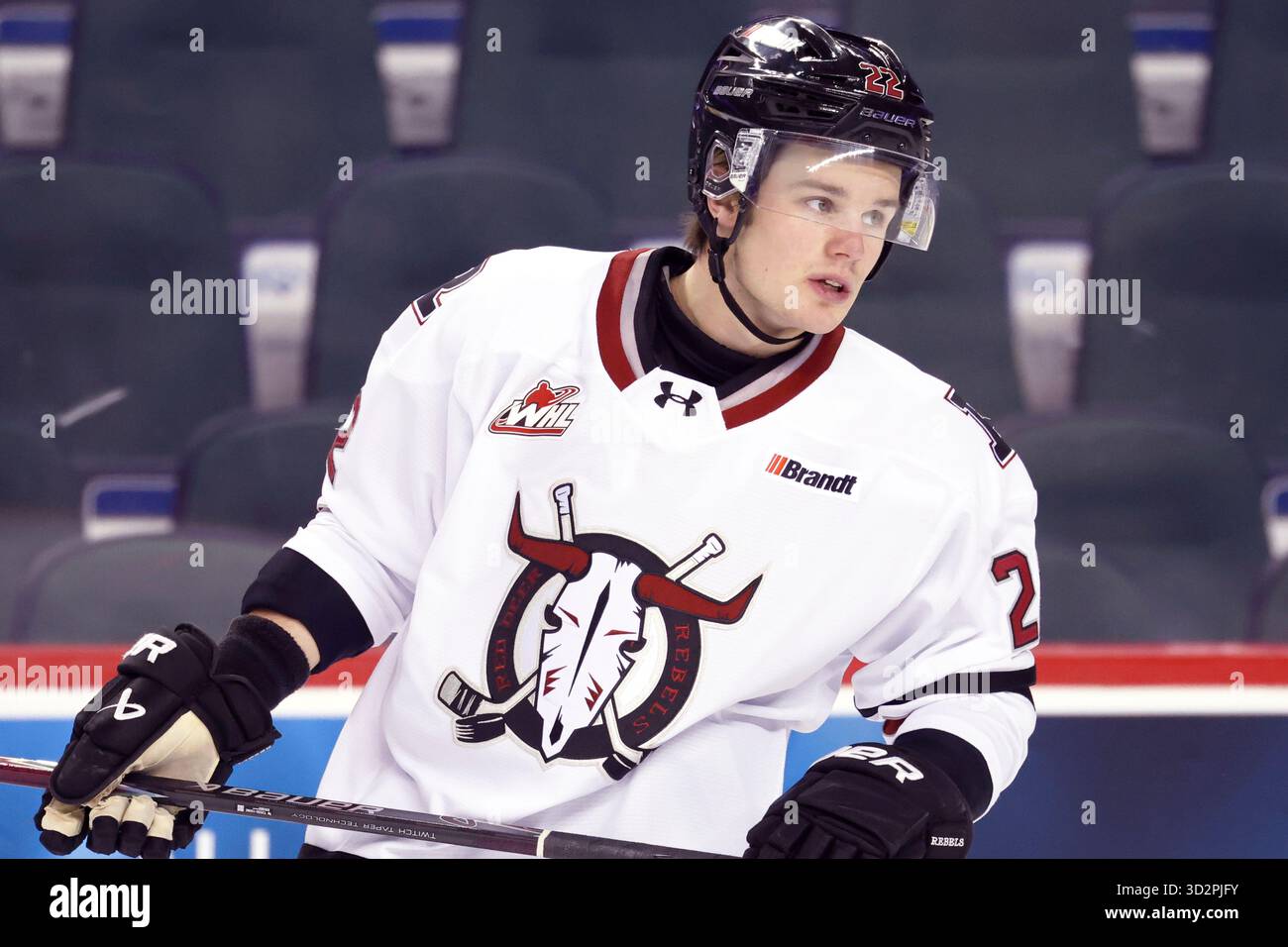 Profile photo on Red Deer Rebels RW Ty Coupland during WHL (Western ...