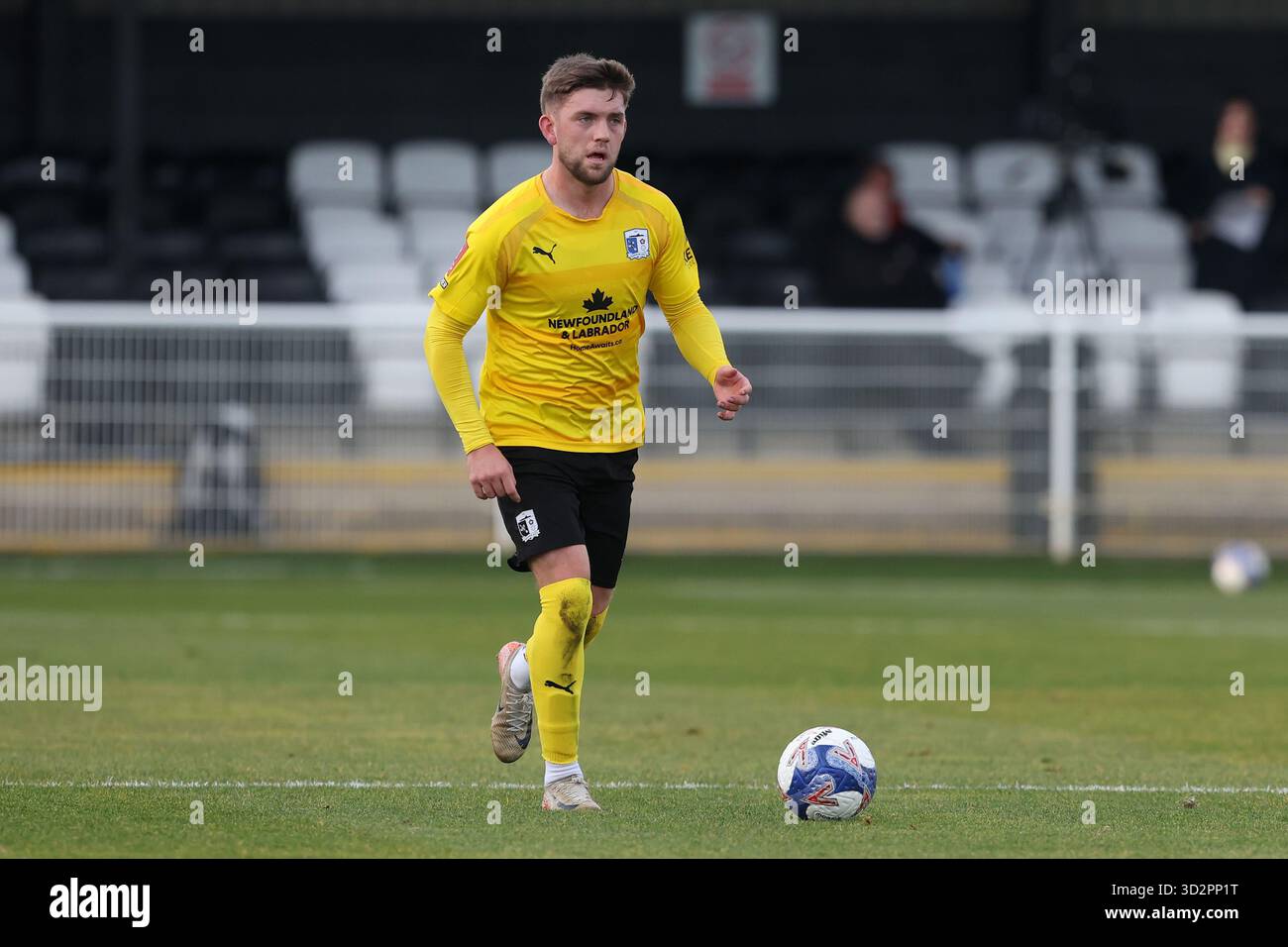 Ben Jackson of Barrow in action during the Emirates FA Cup First Round ...