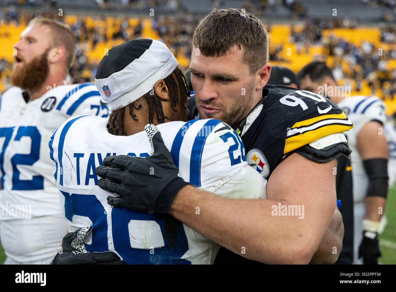 Indianapolis Colts running back Jonathan Taylor (28) and Pittsburgh ...
