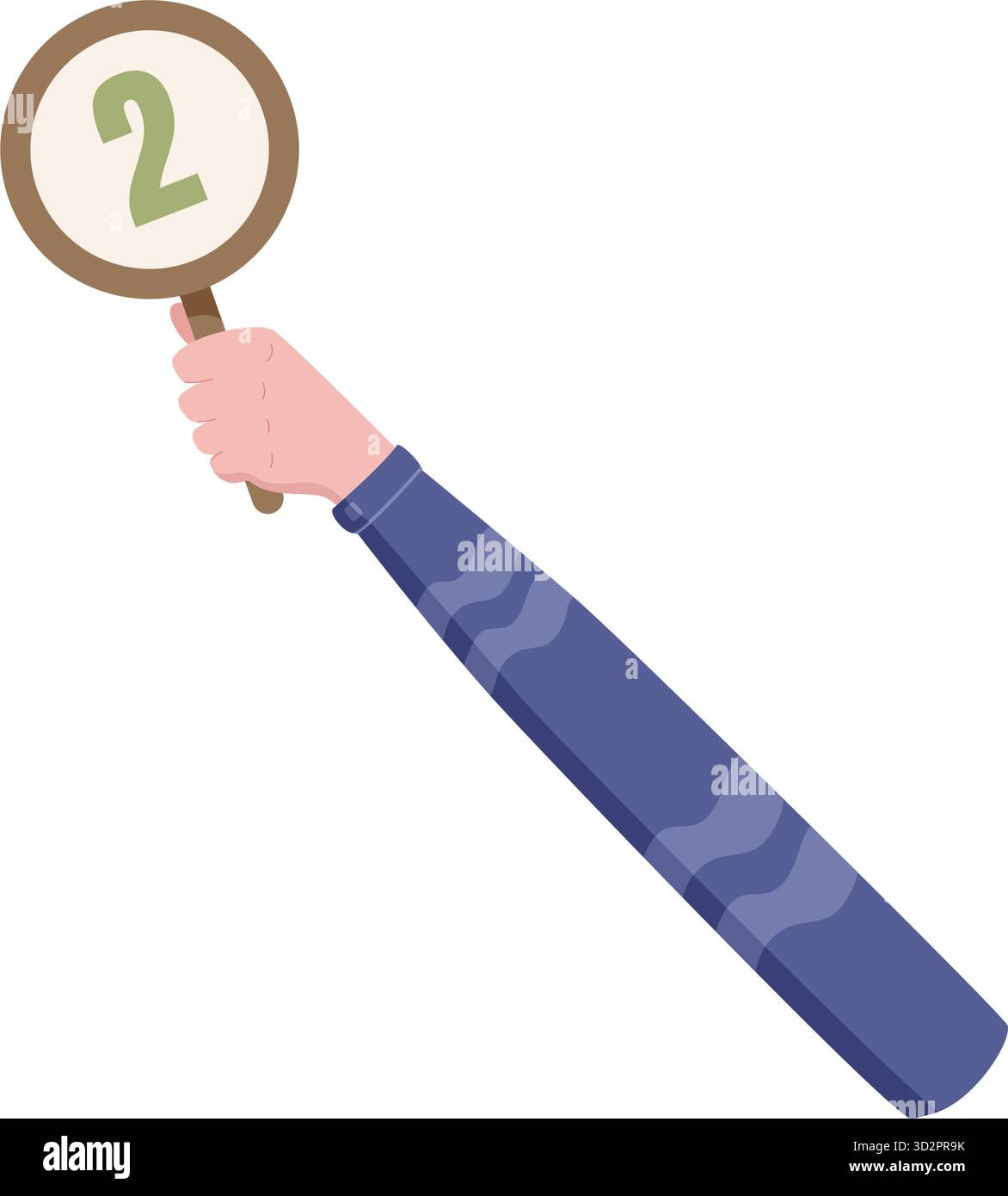 Flat Hand Holding Two Rating Symbol Stock Vector Image & Art - Alamy