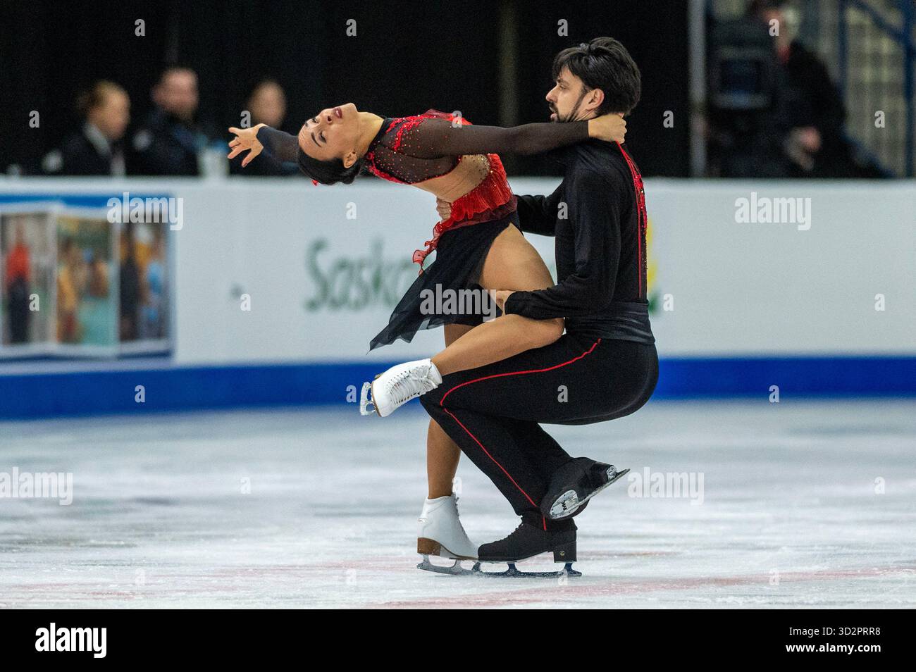 Jennifer Janse Van Rensburg and Benjamin Steffan, of Germany, skate in ...
