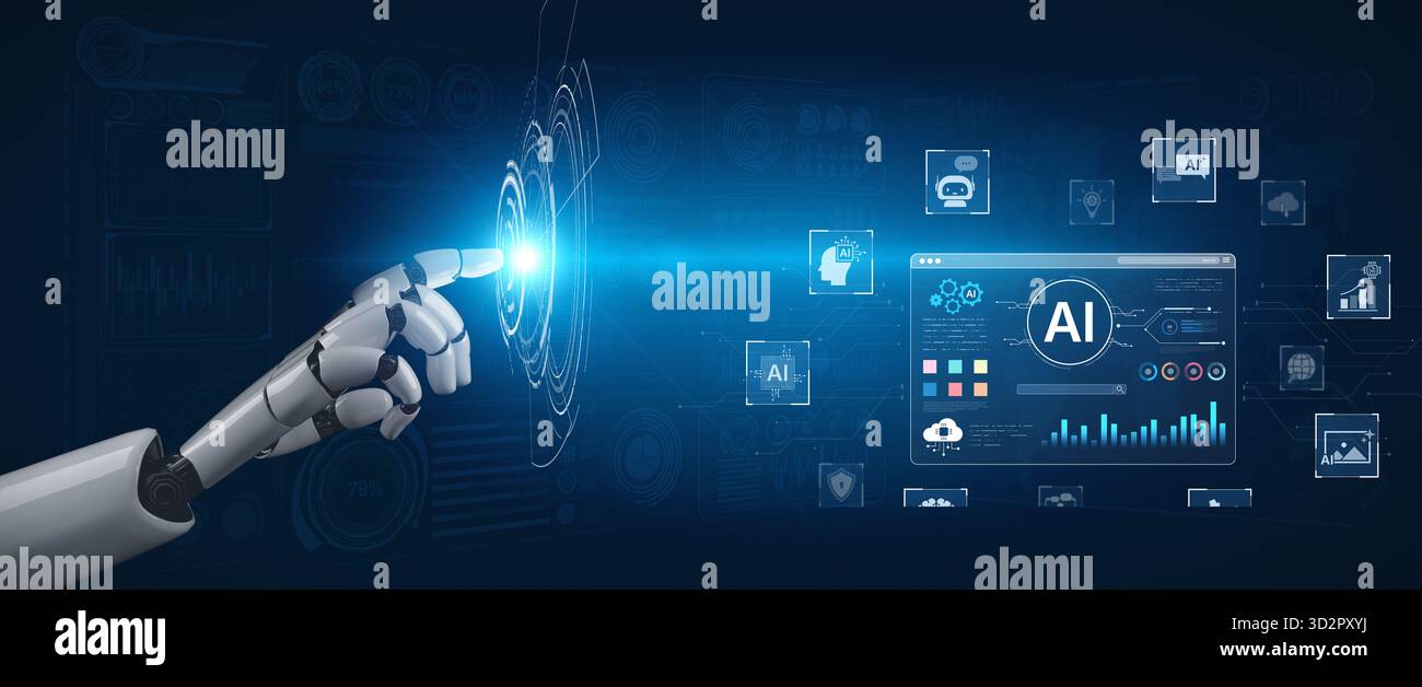 An advanced AI assistant demonstrates its own generative platform. The ...