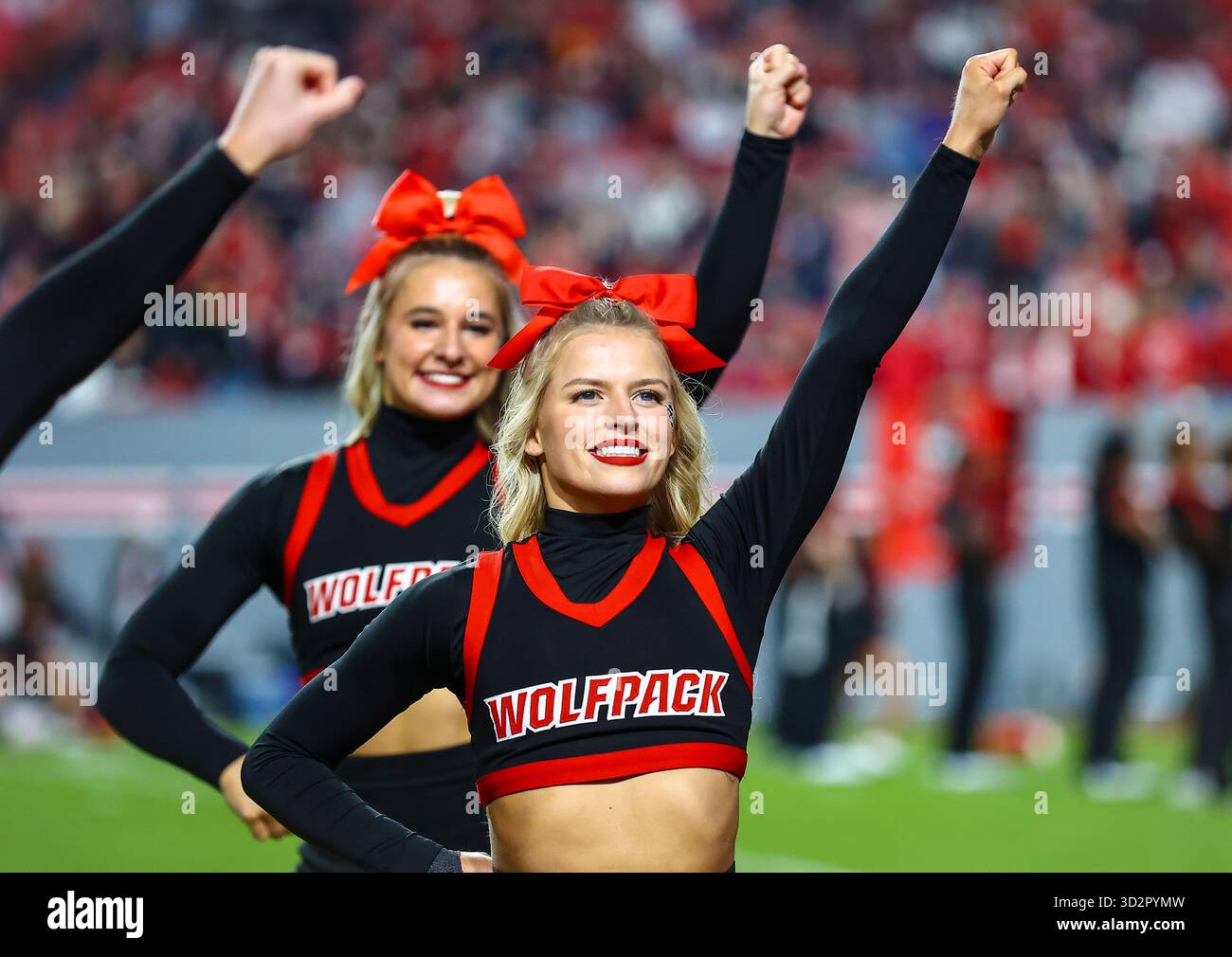November 1, 2025: NC State cheerleader. NCAA football game between ...