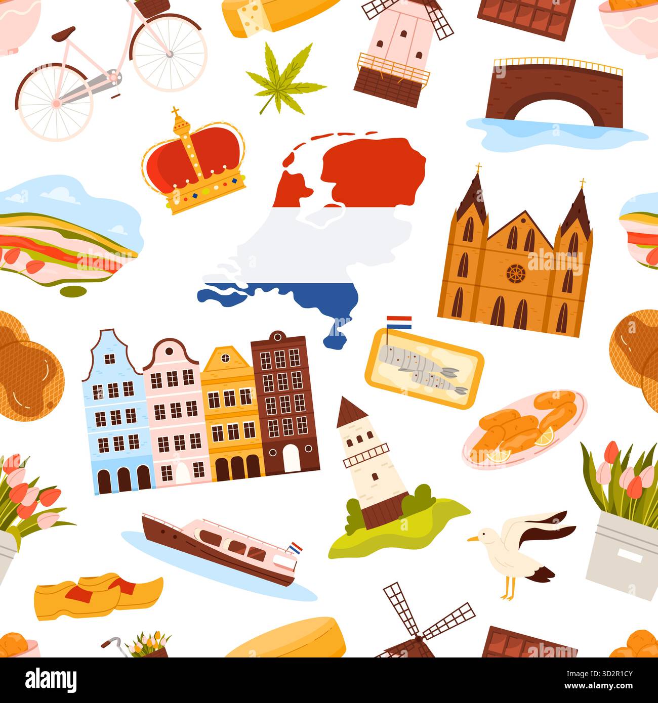 Canal houses in historic Stock Vector Images - Alamy