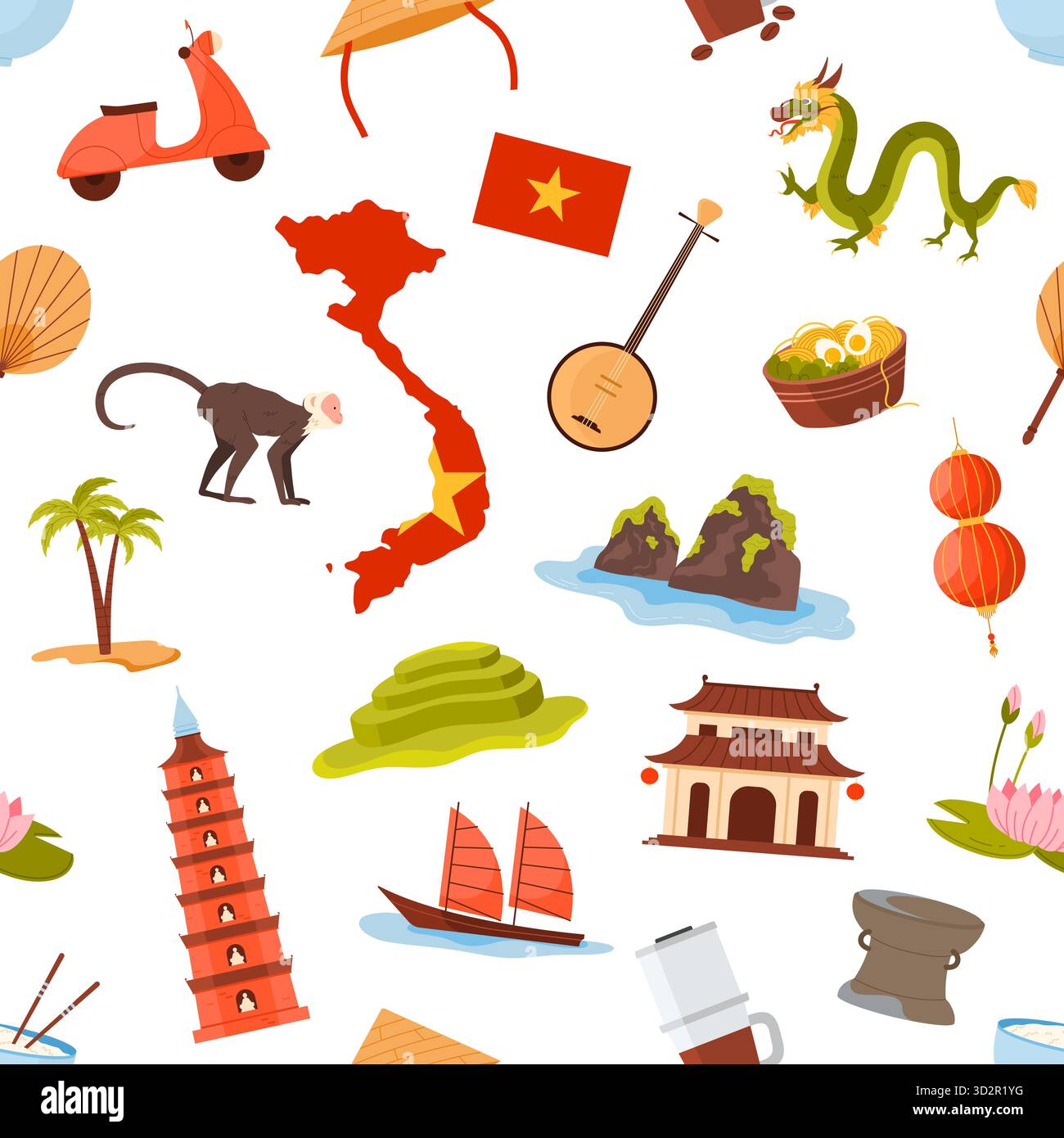 Pagoda dragon vietnam Stock Vector Images - Alamy