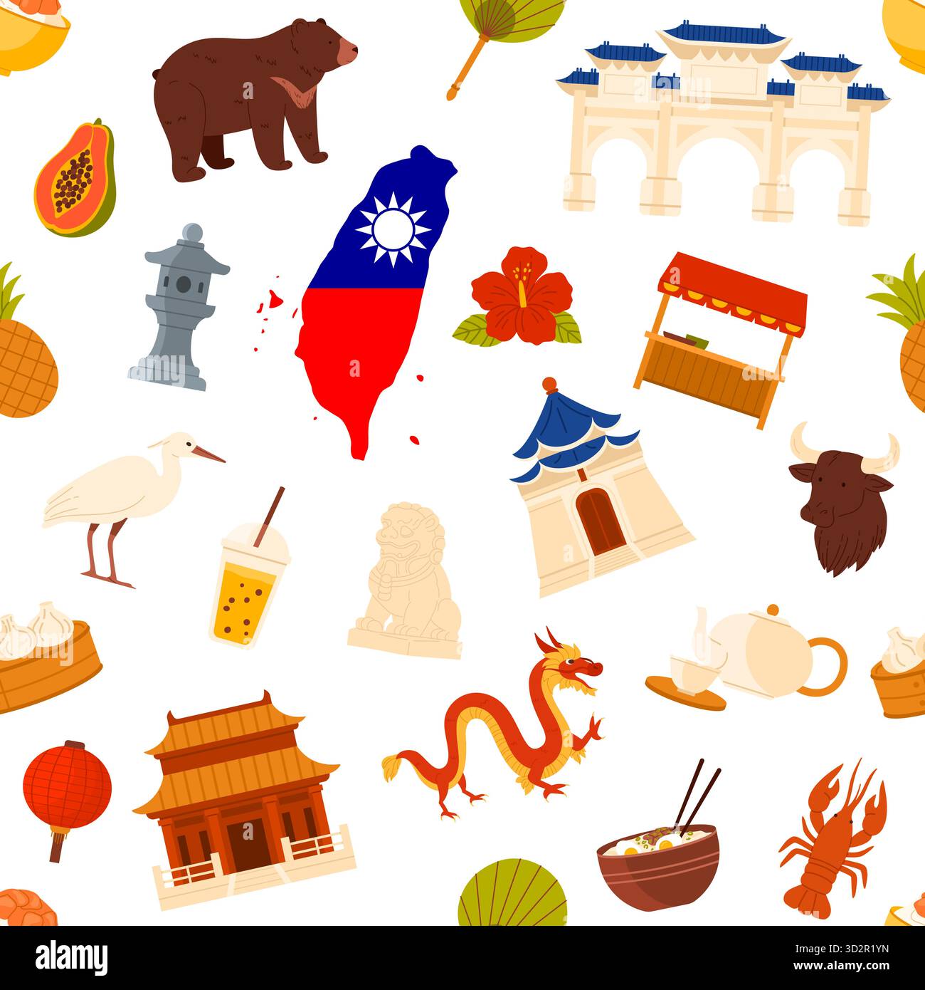 Dragon statue on white Stock Vector Images - Alamy
