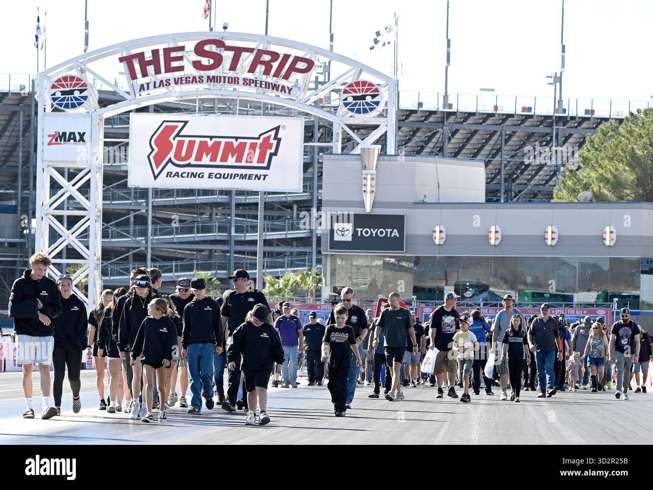 LAS VEGAS, NV - NOVEMBER 02: Race fans take part in the track walk ...