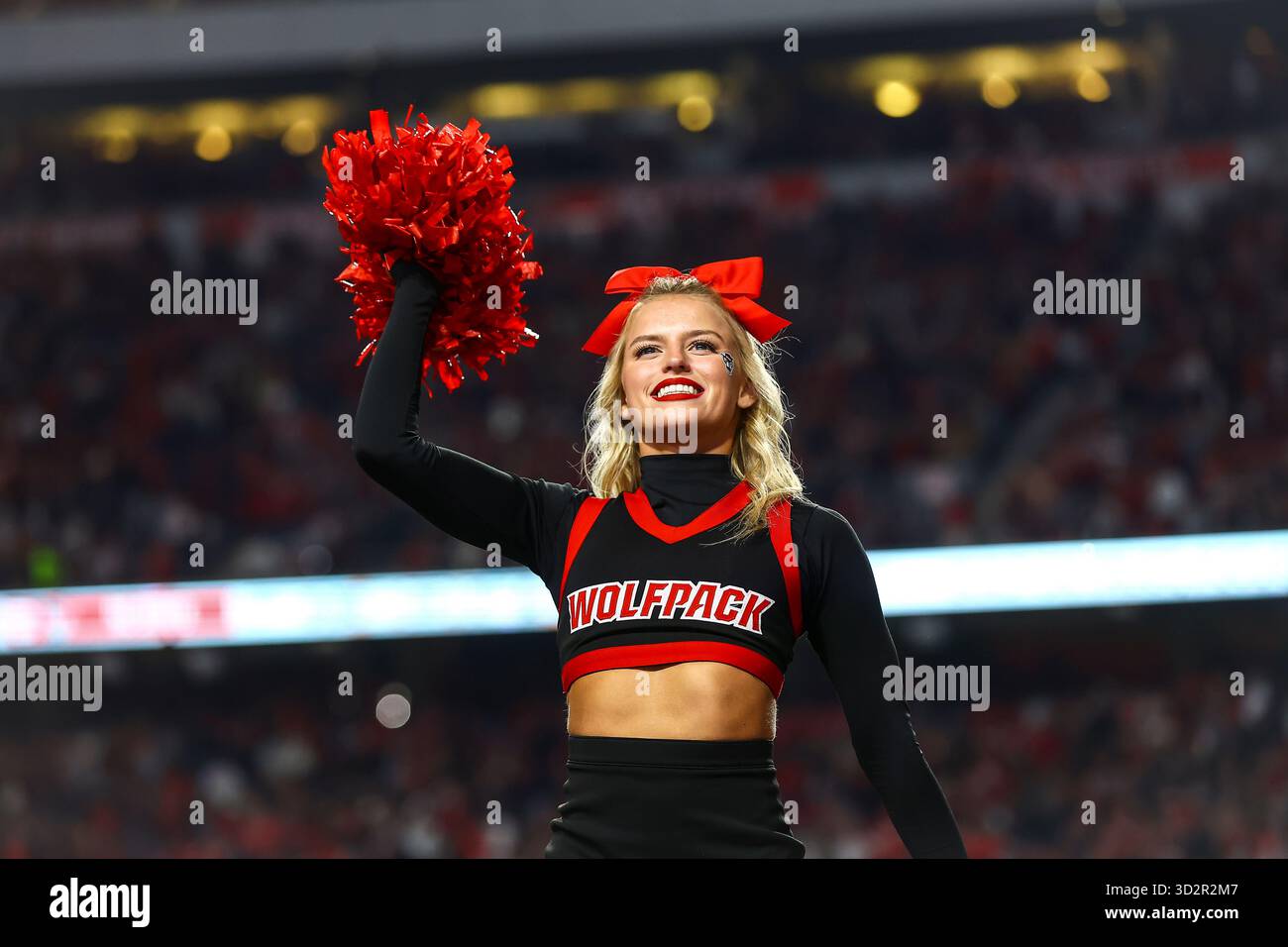 November 1, 2025: NC State cheerleader. NCAA football game between ...