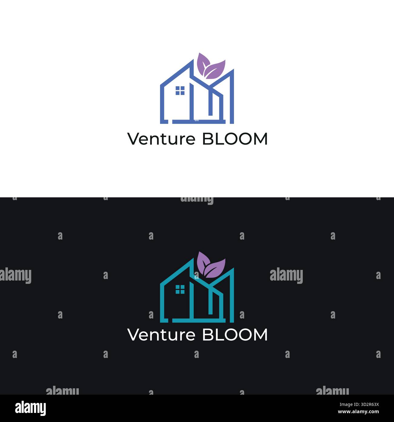Eco-Friendly Venture BLOOM Logo – Modern House and Leaf Symbol for ...