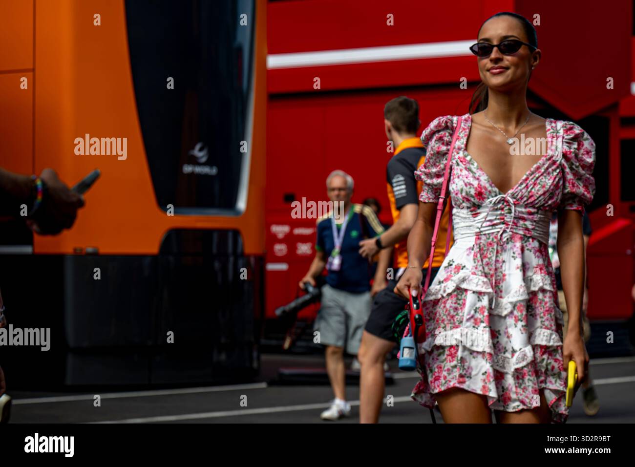 Mogyorod, Hungary, 02 Aug 2025, Alexandra Saint Mleux, Charles Leclerc ...