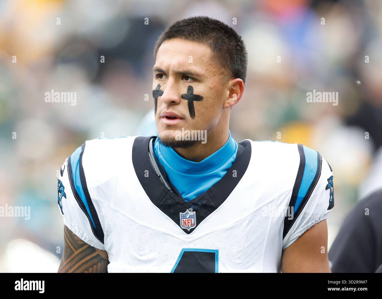 Carolina Panthers wide receiver Tetairoa McMillan (4) walks on the ...