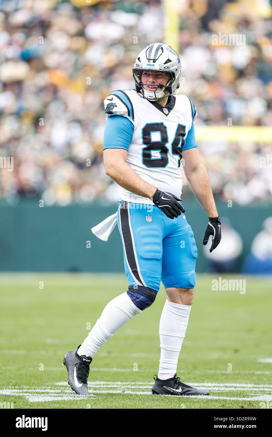 Carolina Panthers tight end Mitchell Evans (84) on the field during an ...
