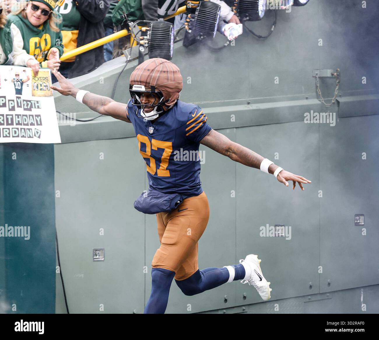 Green Bay Packers wide receiver Romeo Doubs (87) during introductions ...