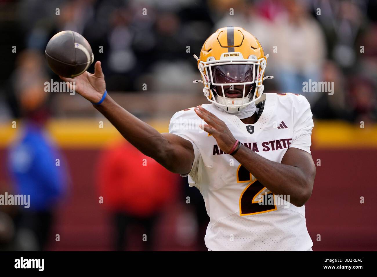 Arizona State quarterback Jeff Sims throws a pass during the first half ...