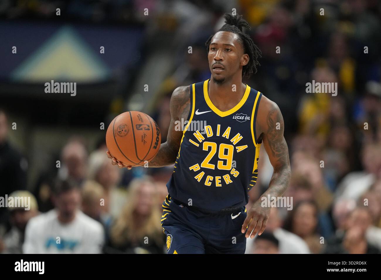 Indiana Pacers' Quenton Jackson dribbles during the second half of an ...