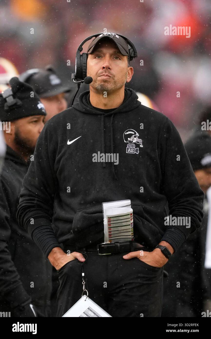 Iowa State head coach Matt Campbell watches from the sideline during ...