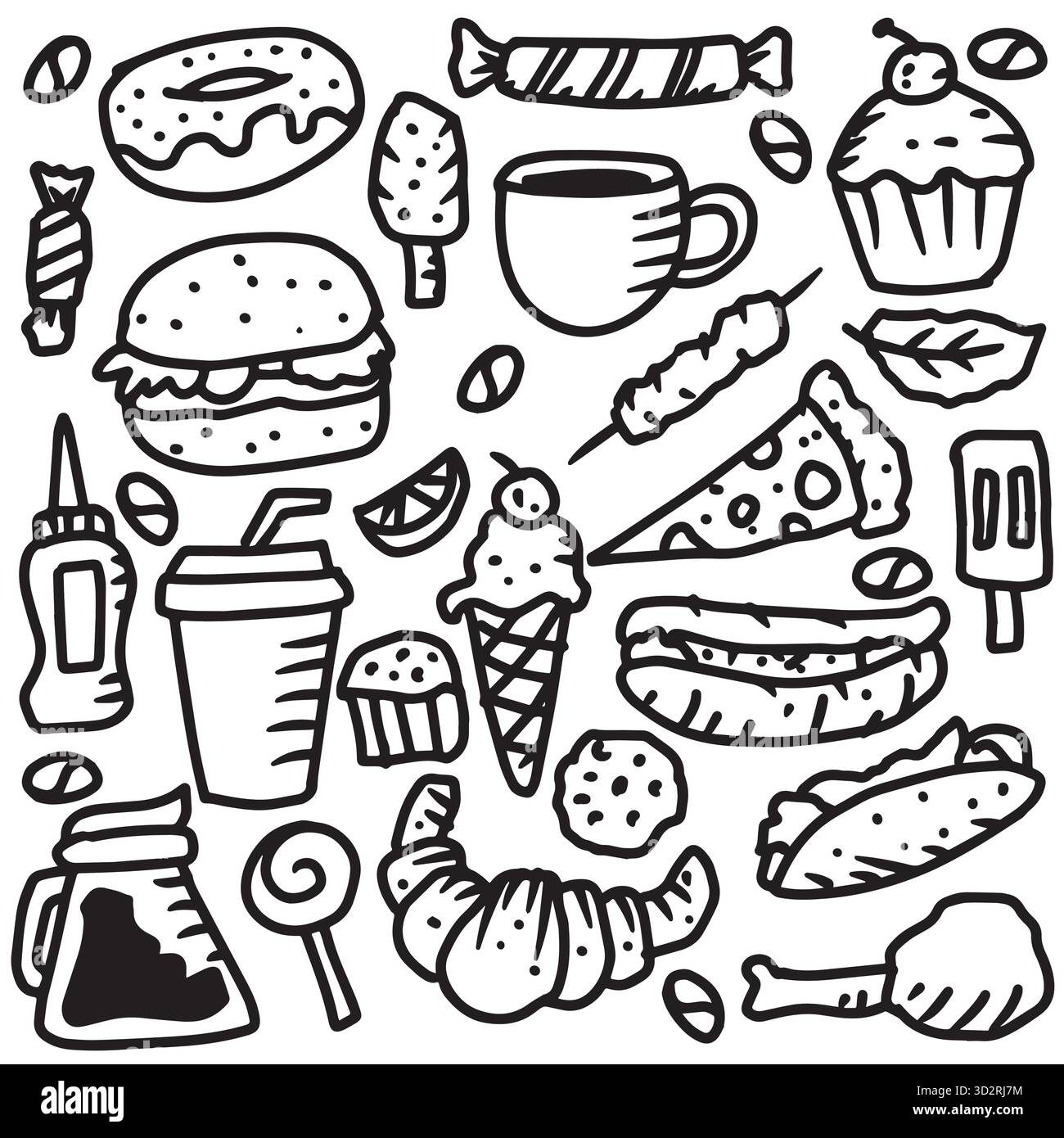 Delicious taste food Stock Vector Images - Alamy