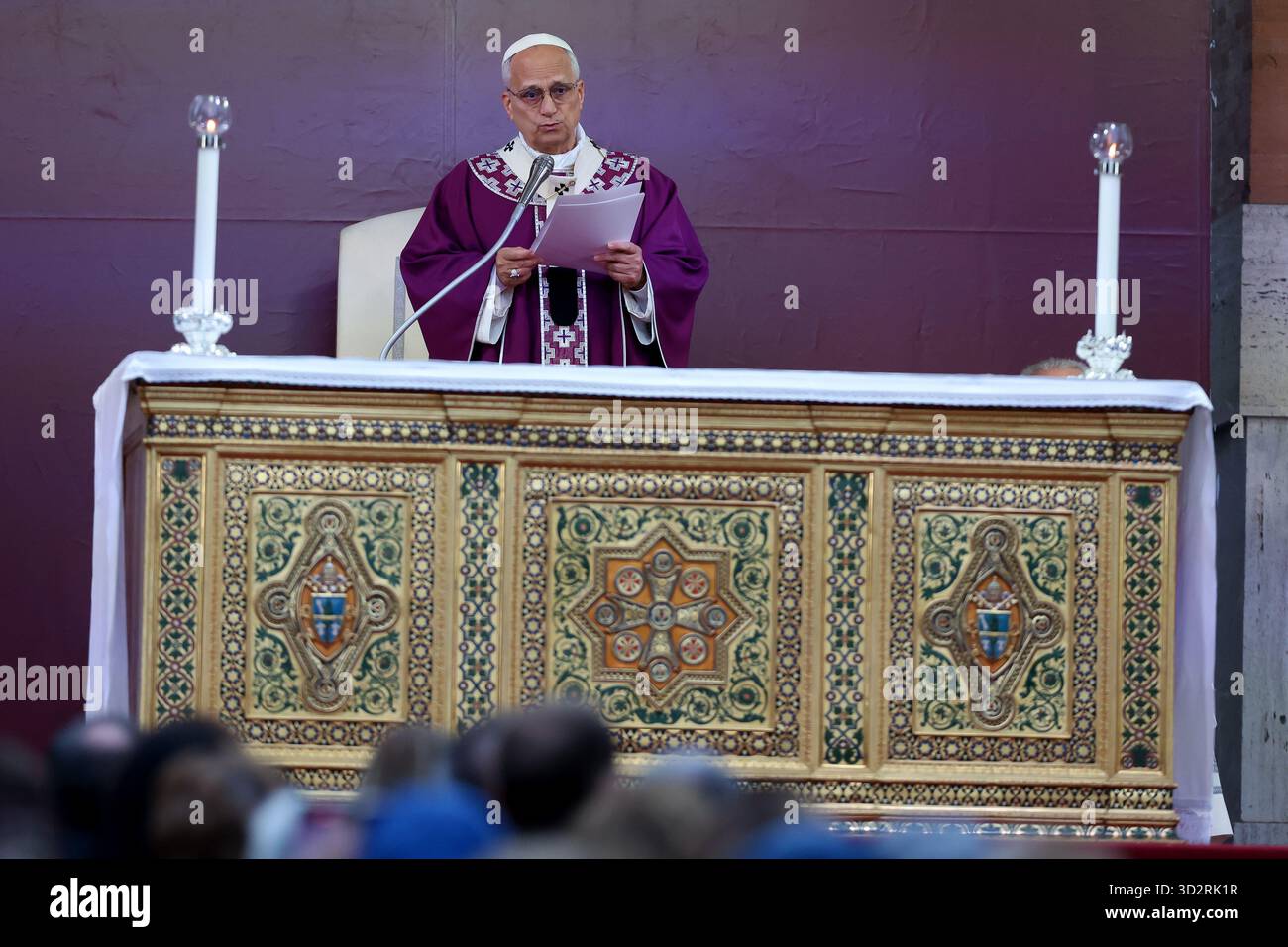 Rome, Italy. 02nd Nov, 2025. Pope Leo XIV presides over the Eucharistic ...