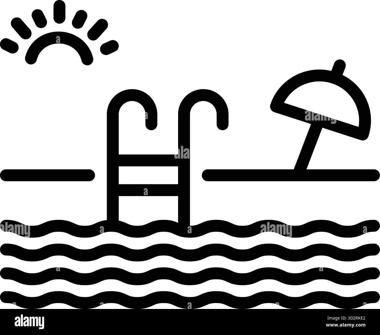 Swimming poolside Stock Vector Images - Alamy