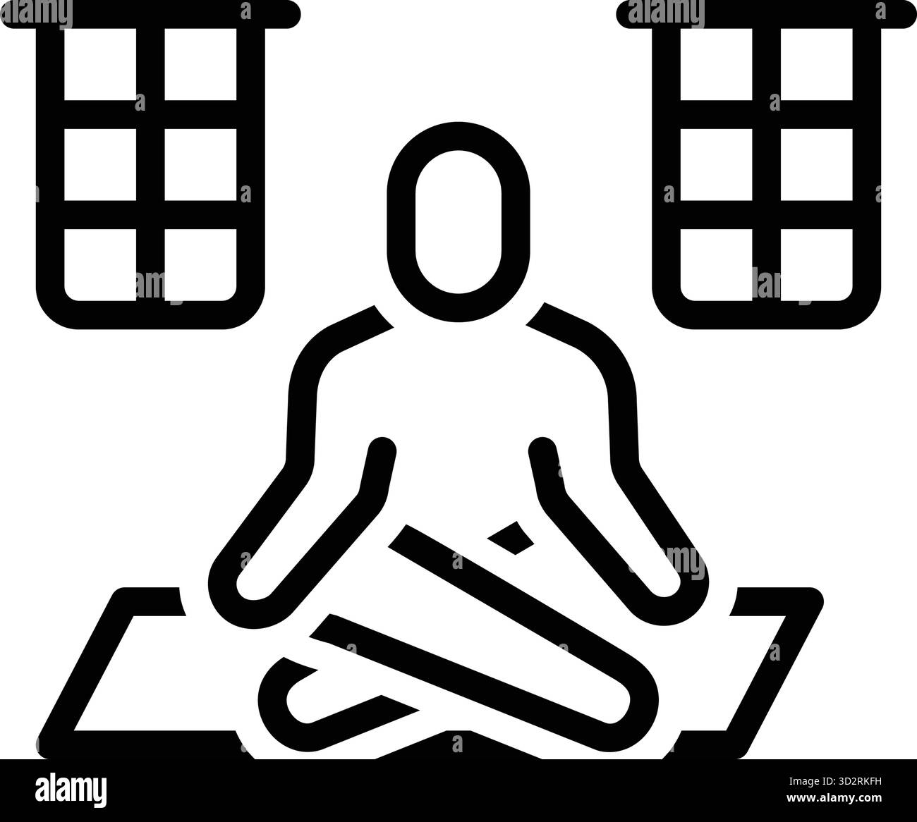 Yoga studio vector vectors Black and White Stock Photos & Images - Alamy