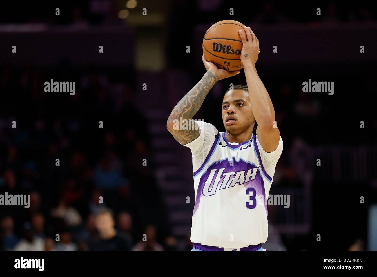 Utah Jazz guard Keyonte George shoots during the first half of an NBA ...