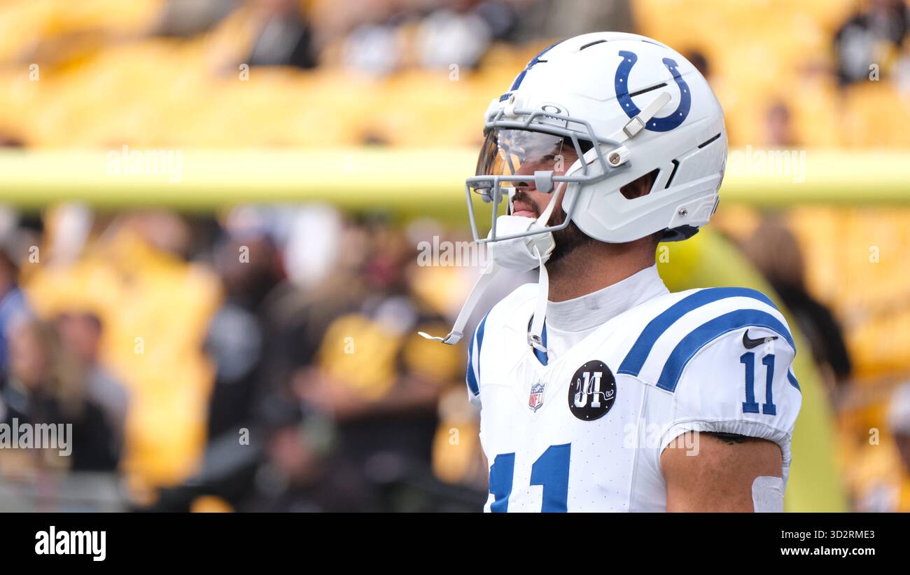 Nov 2, 2025: Michael Pittman Jr. #11 during the 2025 Steelers vs Colts ...