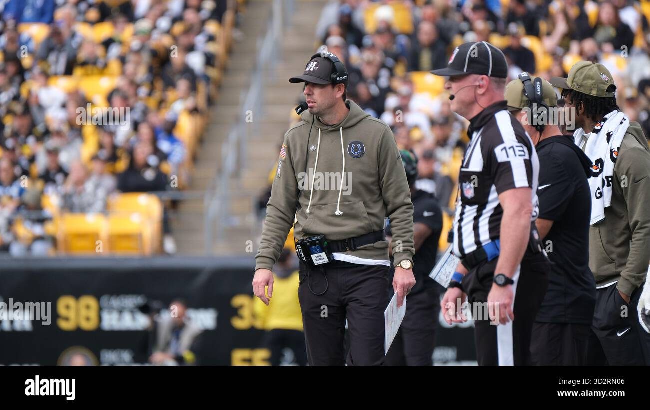 Nov 2, 2025: Head Coach Shane Steichen during the 2025 Steelers vs ...