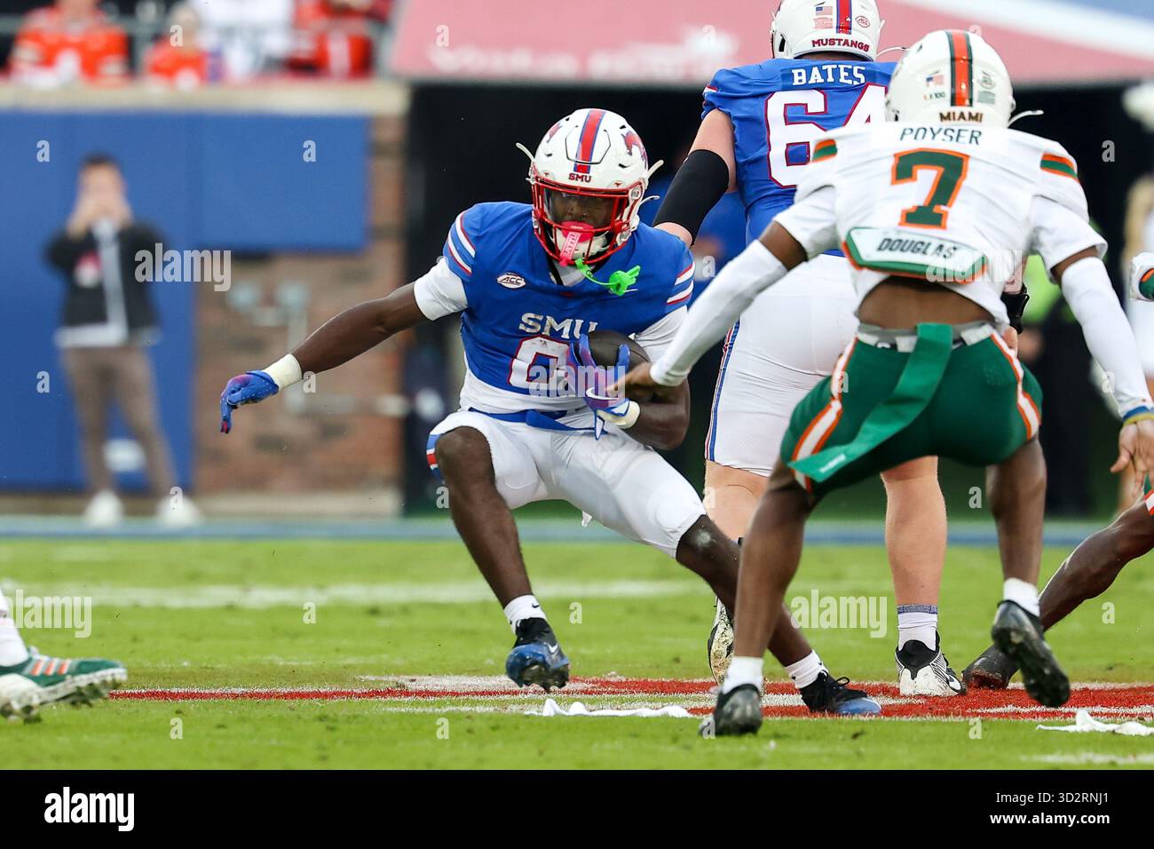 November 1, 2025: Southern Methodist Mustangs running back Derrick ...