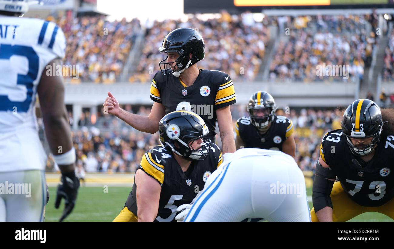 Nov 2, 2025: Aaron Rodgers #8 during the 2025 Steelers vs Colts game in ...