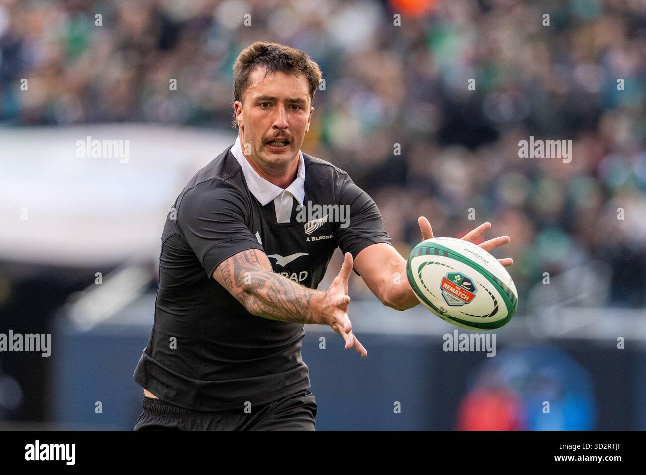 New Zealand All Blacks Josh Lord (19) in action during the Ireland vs ...
