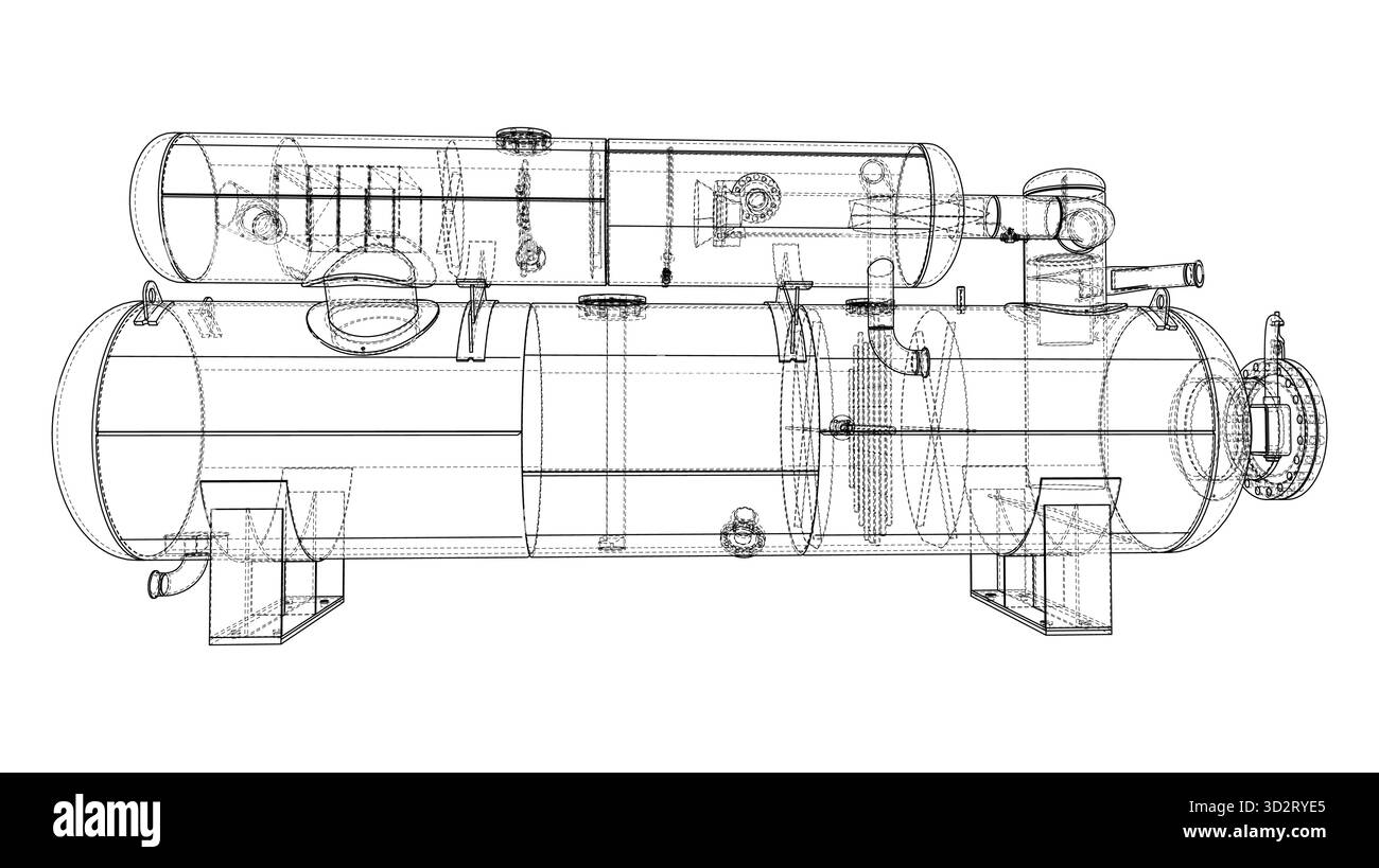 Industrial Tank Blueprint. Vector Stock Vector Image & Art - Alamy