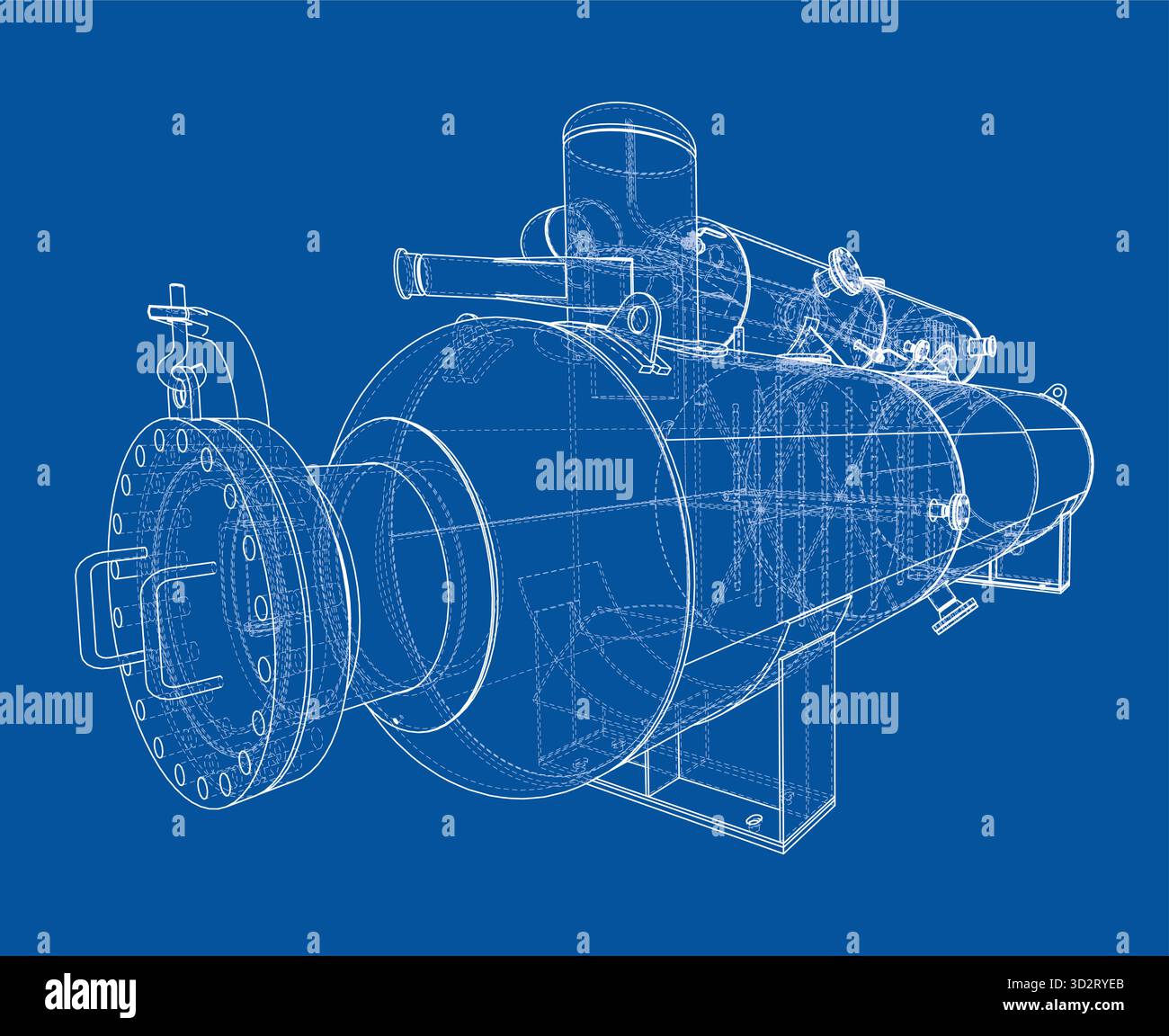 Industrial Equipment Blueprint. Vector Stock Vector Image & Art - Alamy