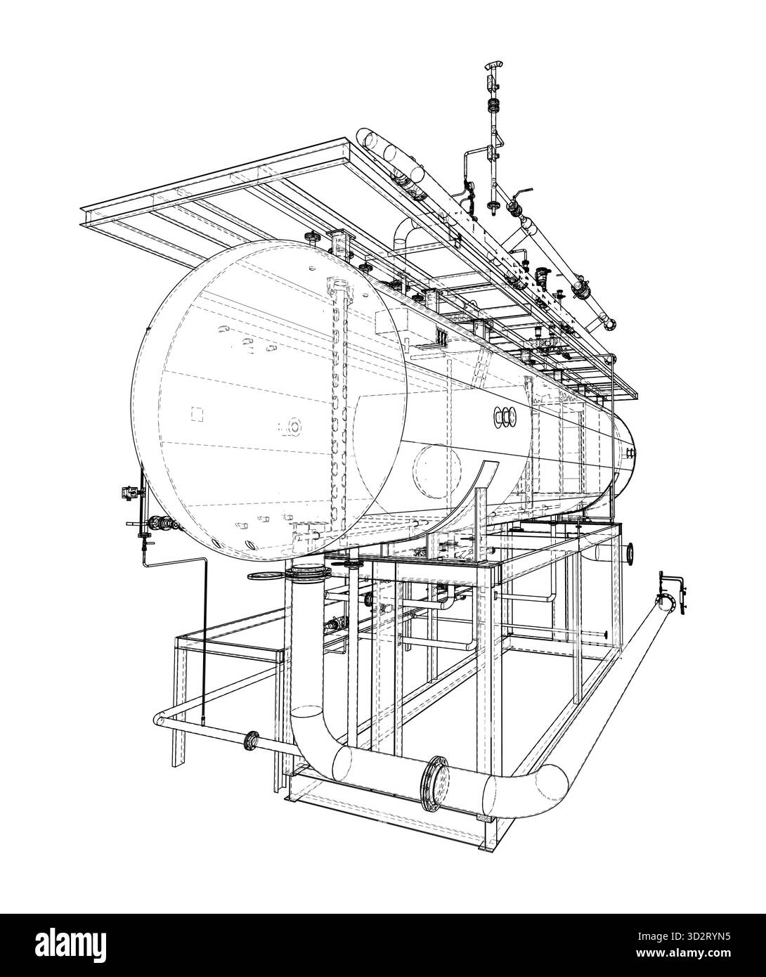 Industrial Equipment Blueprint. Vector Stock Vector Image & Art - Alamy